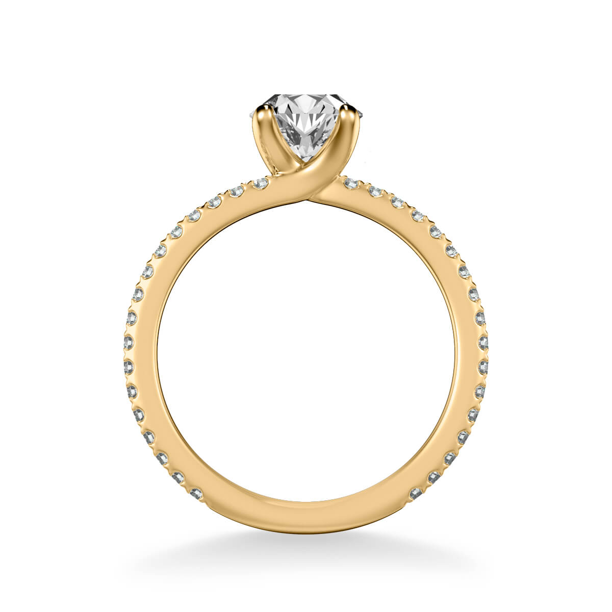 Aubrey Classic Side Stone Diamond Engagement Ring ArtCarved Bridal Inc